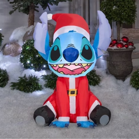 Gemmy | Holiday | 3ft Disney Lilo Stitch Santa Suit Christmas Holiday ...